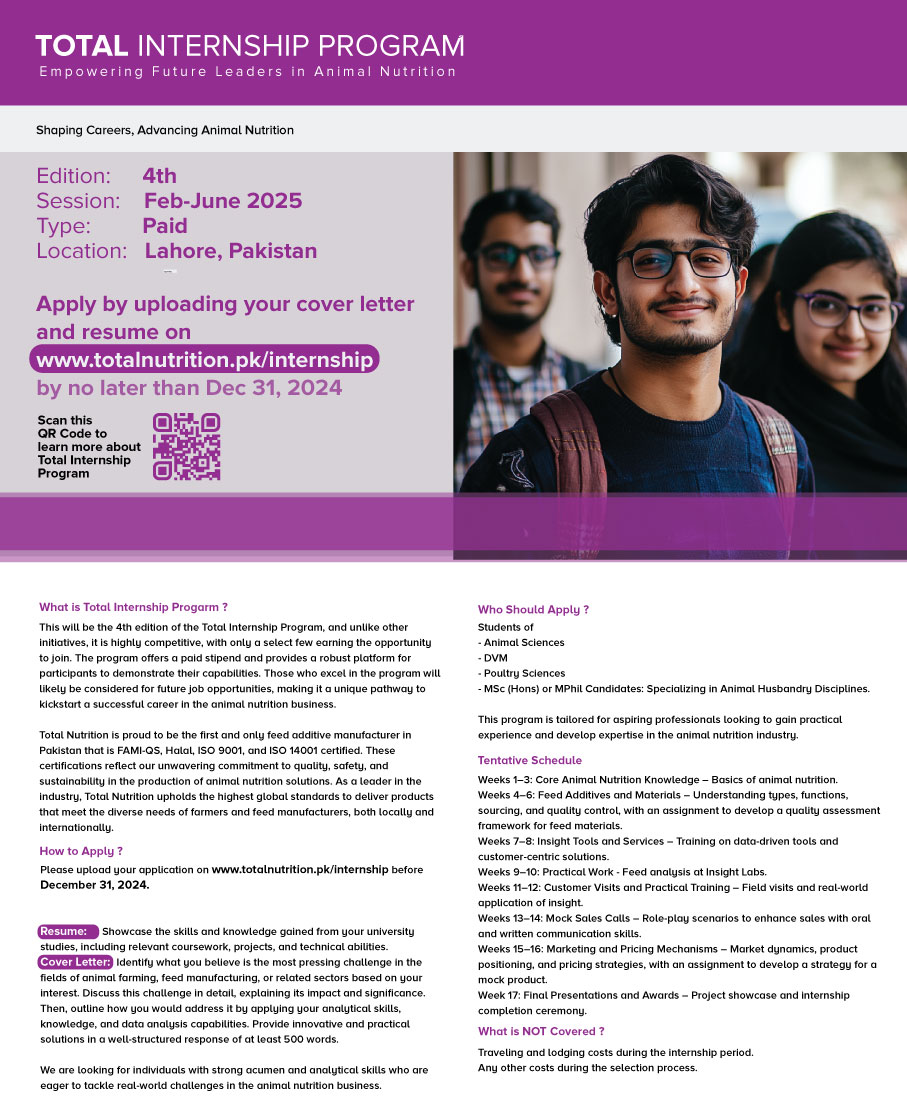 Total Potential Internship Program | Total Nutrition